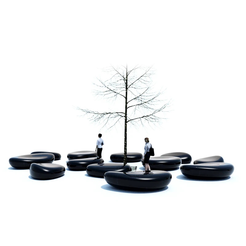 Seating Outdoor Bench Fiberglass Decorative Design Pebble leisure ...