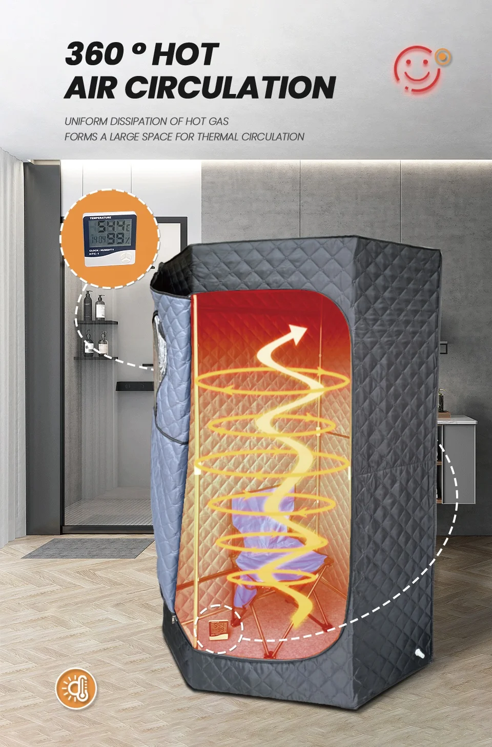 Factory Professional Supply Newest Portable Sauna Box Ease Stainless ...