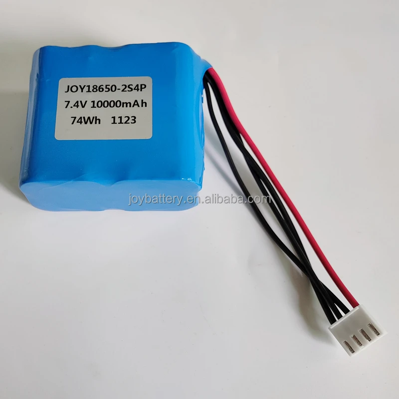 Customized 18650 7.4v 10ah Rechargeable Lithium Ion Battery Pack 2s4p ...