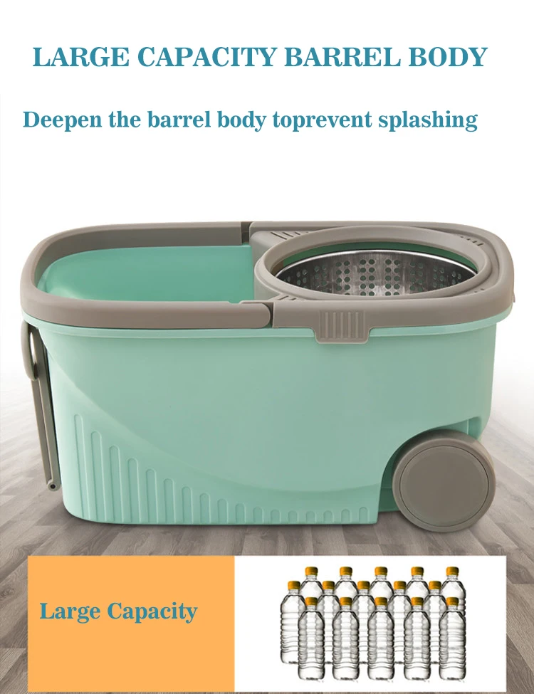 Stainless Steel Rod Floating Mop Cleaner Magic Mop Spin Dry Cleaning ...