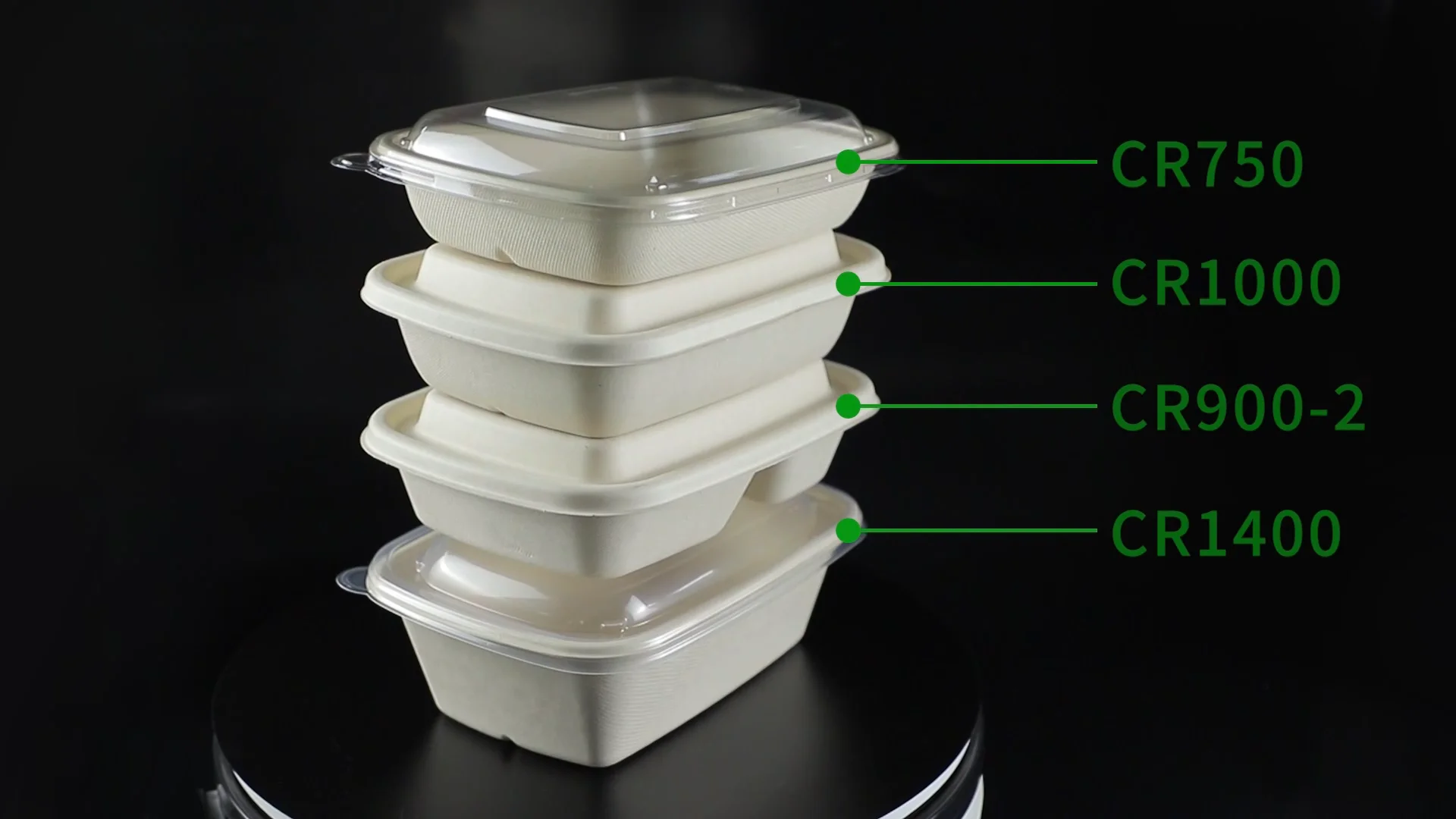 Rectangular Biodegradable To-go Restaurant Disposable Food Containers ...