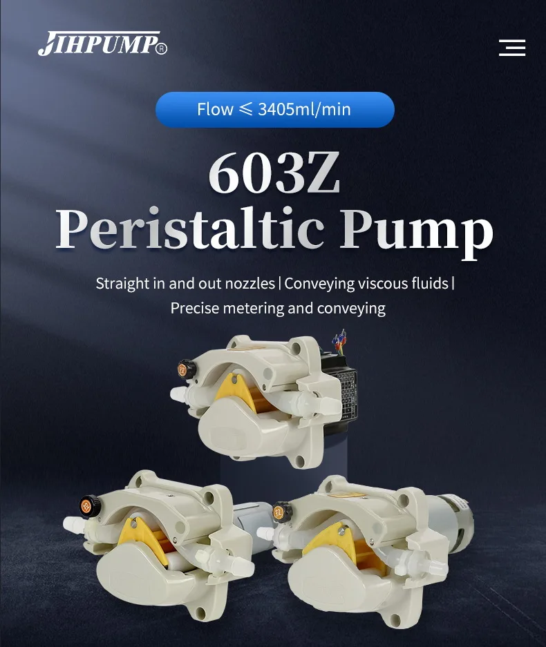 JIHPUMP 24v 12v DC Linear Peristaltic Pump for Chemical & Medical