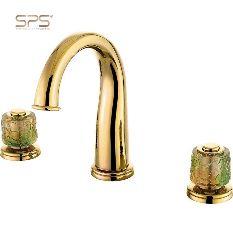 A7033 Coloured Glaze Faucets Bathroom Basin Tap Brass Material Hot Cold ...