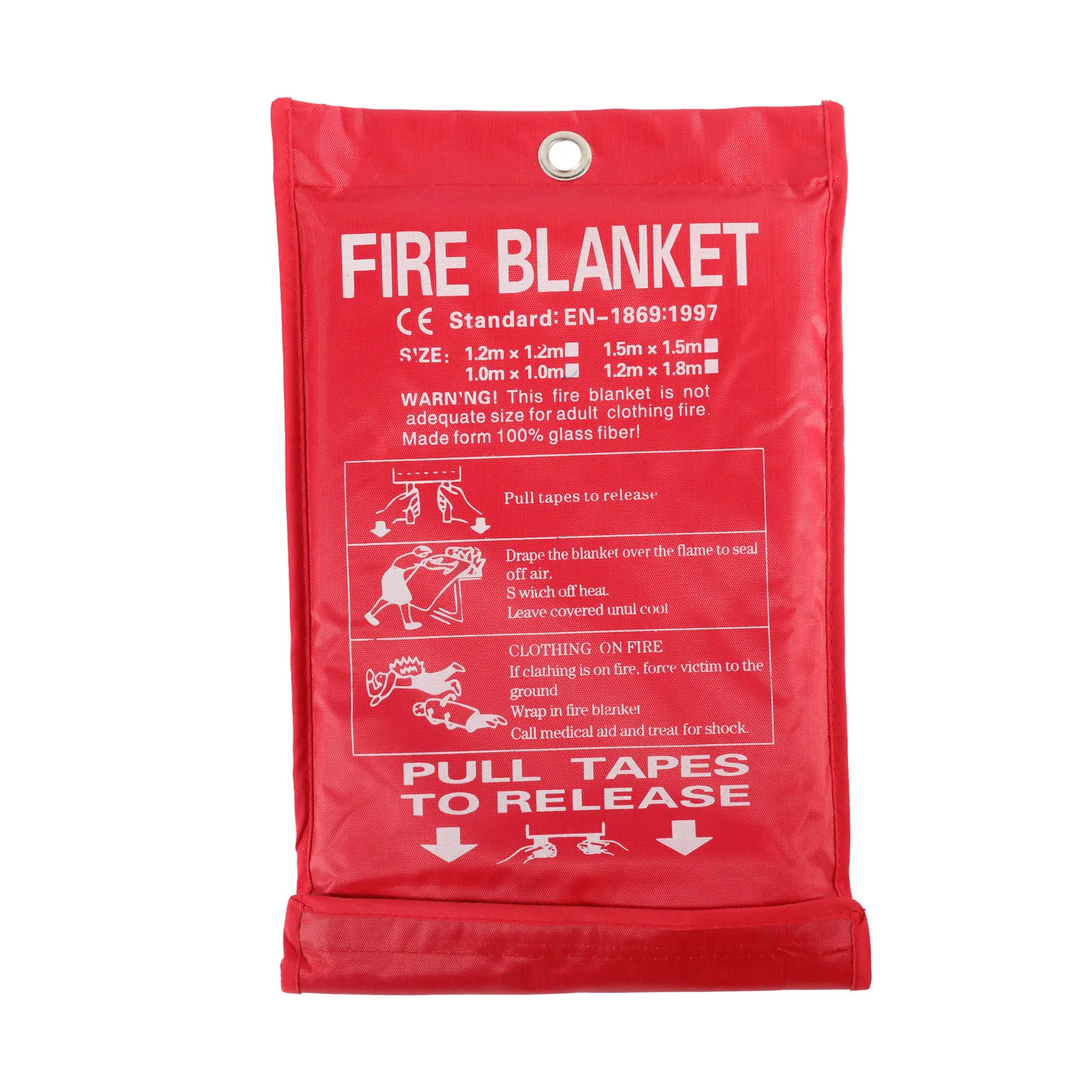 Reusable Fire Fighting Equipment Fiberglass Cloth Fire Blanket ...