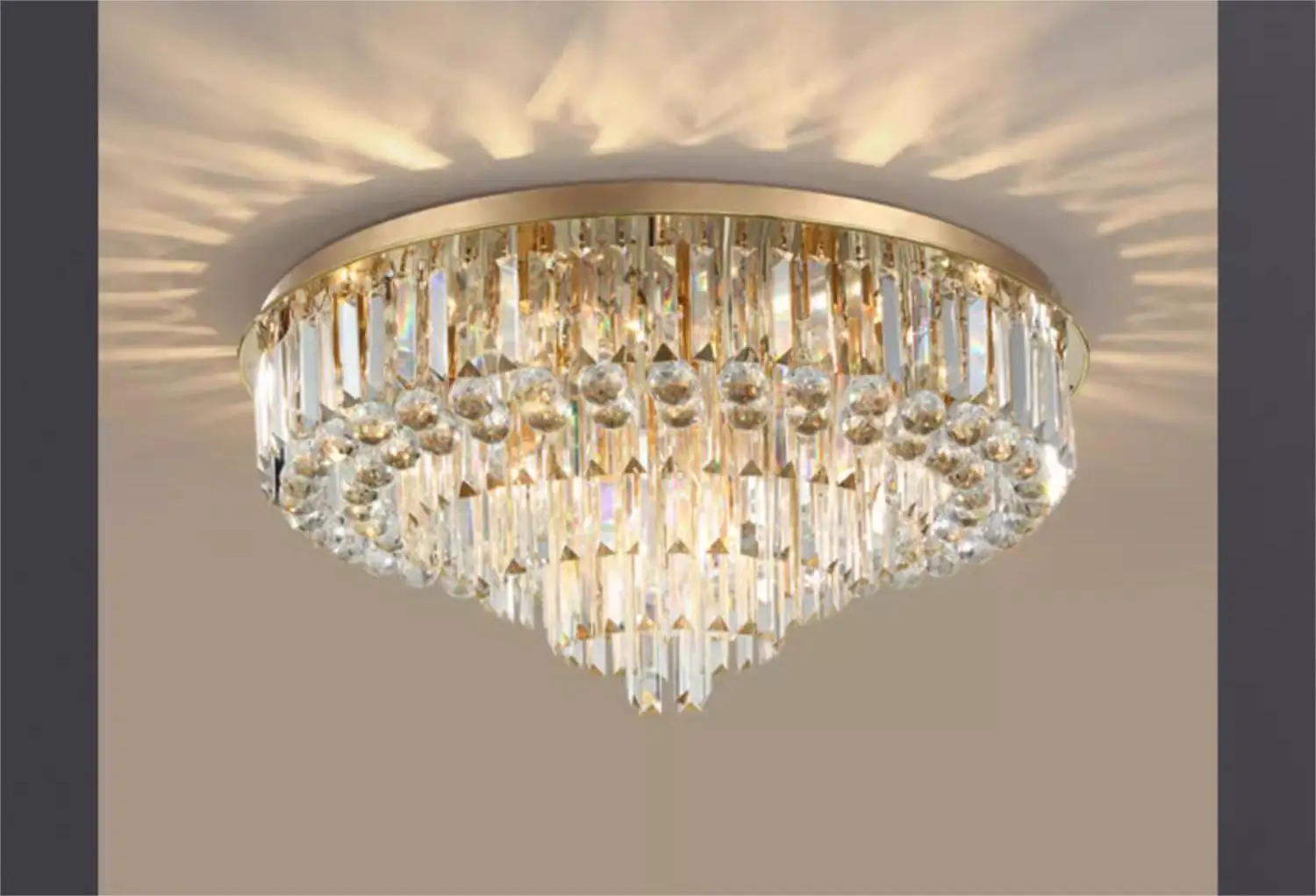 Circular Crystal Light,Living Room Ceiling Light,Modern,Simple ...