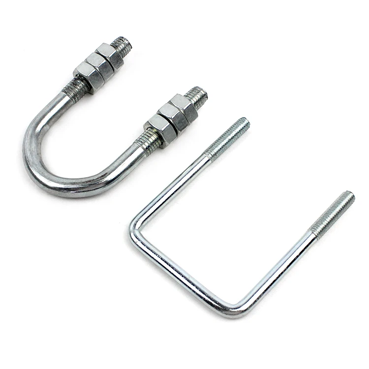 Din Standard Zinc Plated Carbon Steel Square U Bolts for Automobiles ...