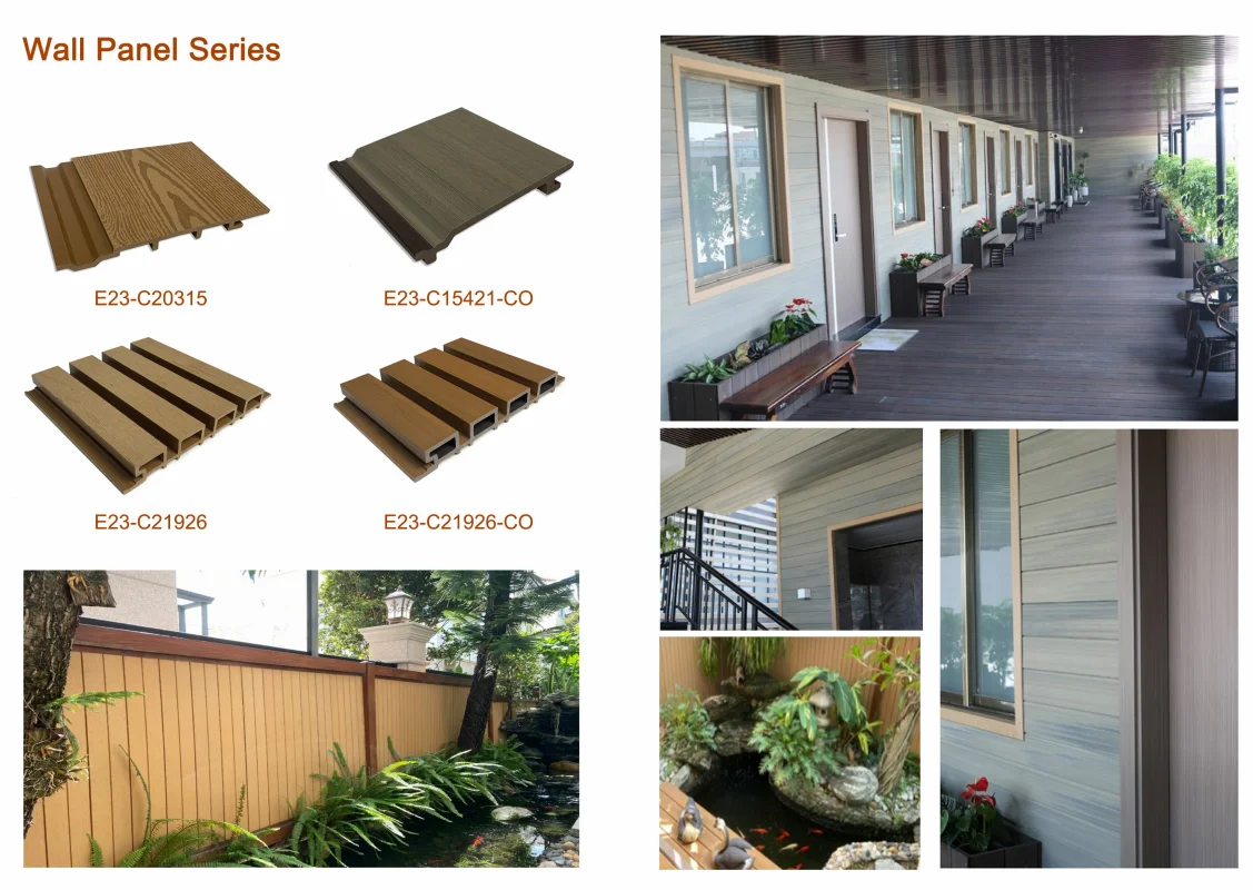 Co-extruded Exterior Wall Panel WPC Fluted Panel Outdoor Cladding