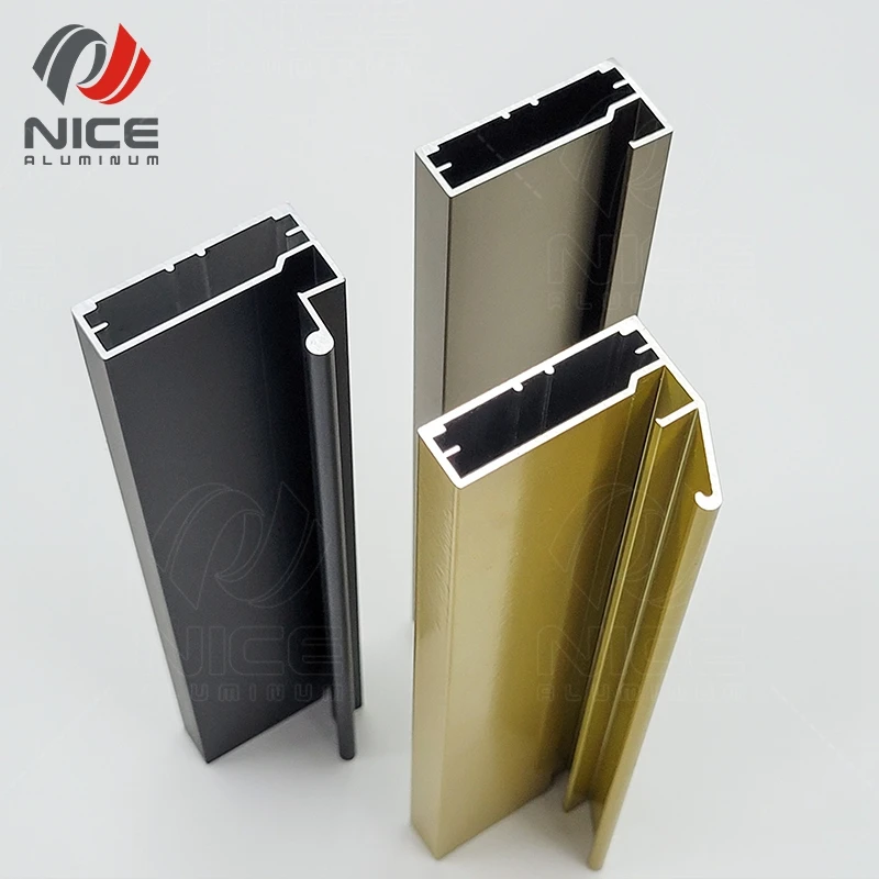 Factory Directory Matte Black Aluminium Kitchen Cabinet Glass Door ...