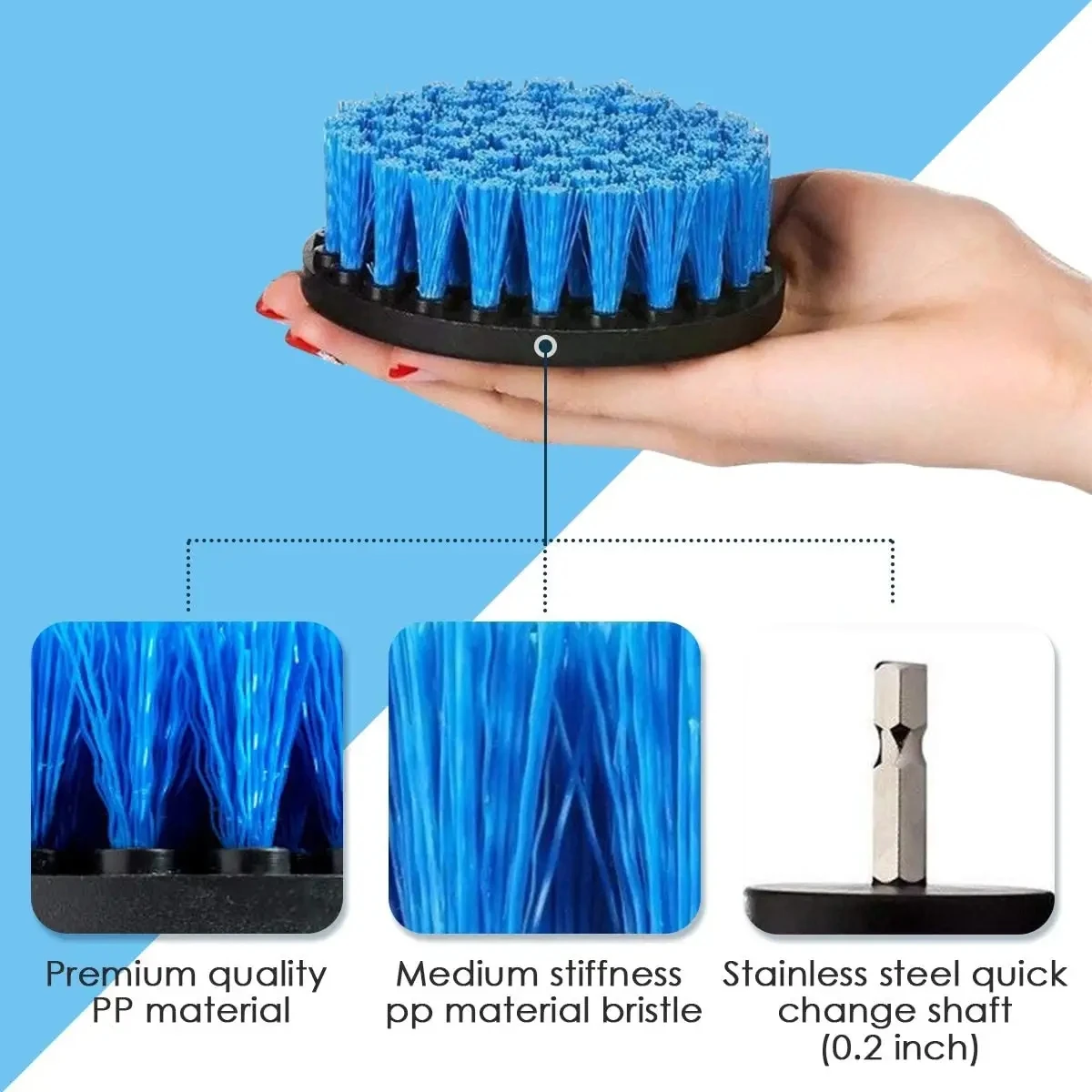 Detailing Car Brush Set 8 Pcs Portable Automatic Car Brush Set Drill ...