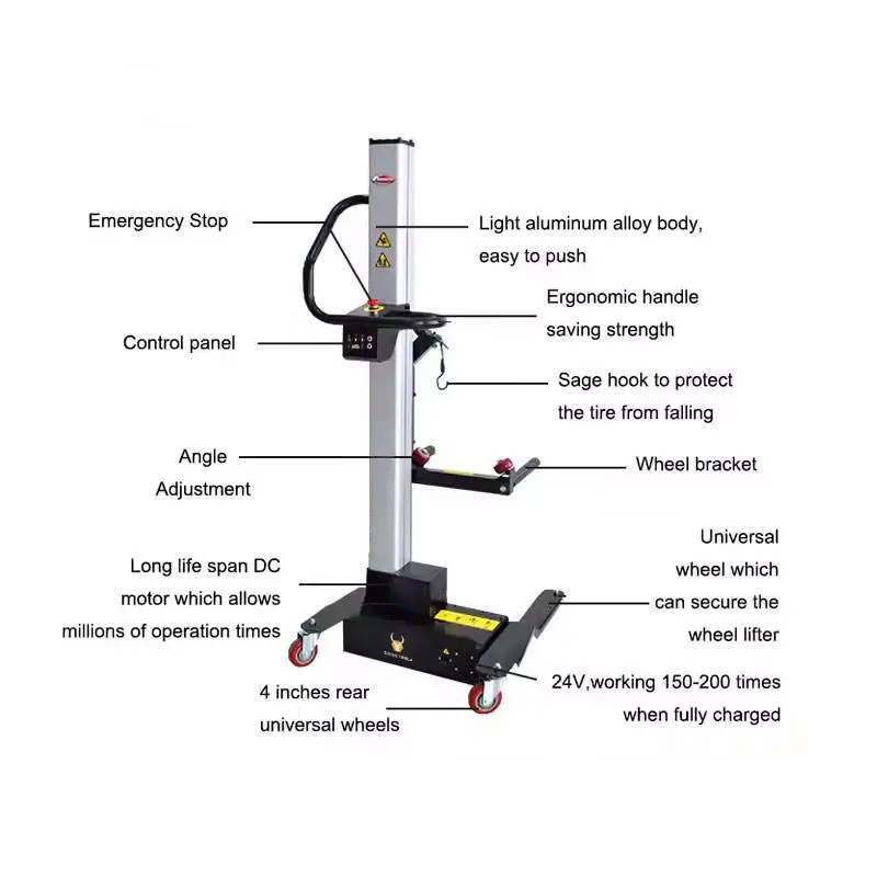 Electric Car Tyre Center Wheel Elevator Quick Lift Wheel/Car Pneumatic ...