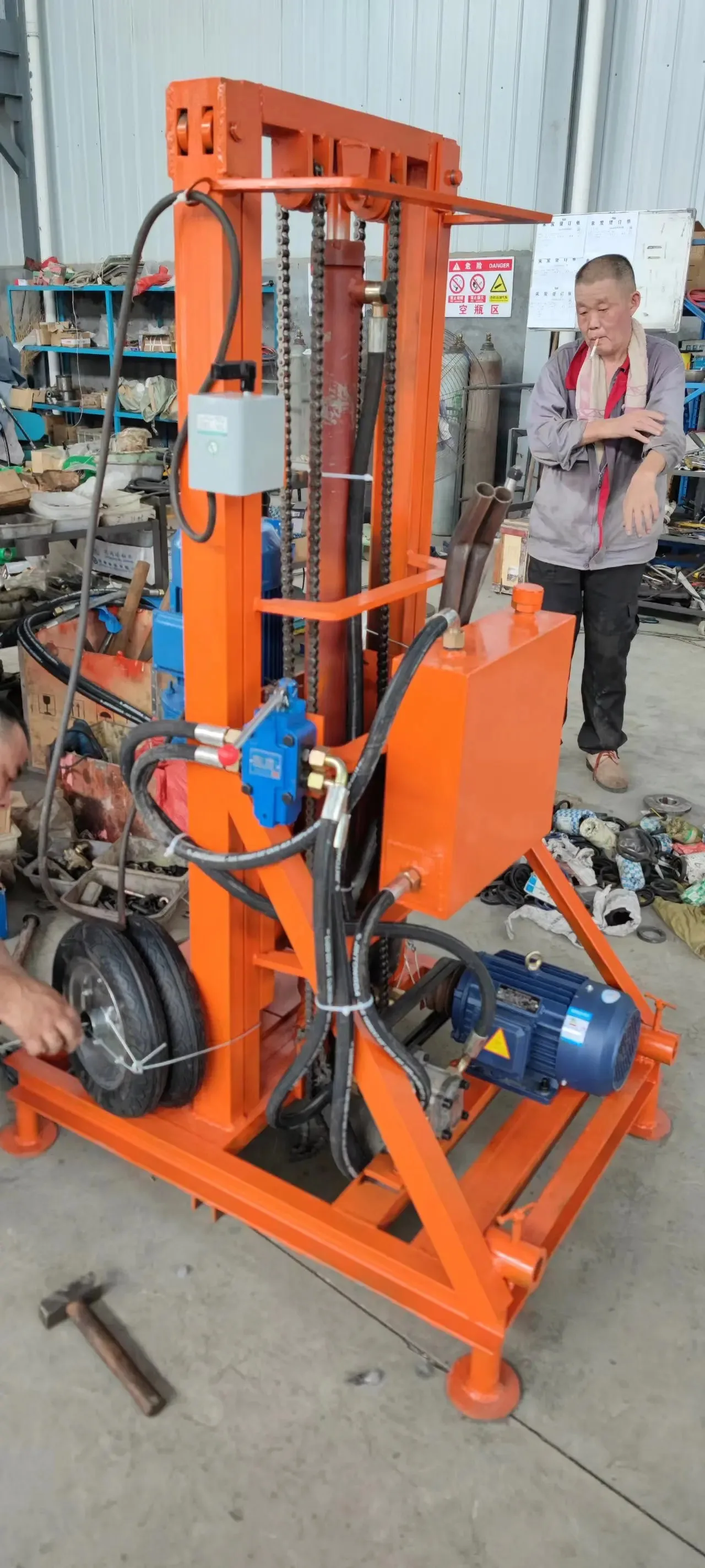 100m Deep Portable Hydraulic Water Well Rotary Drilling Rig