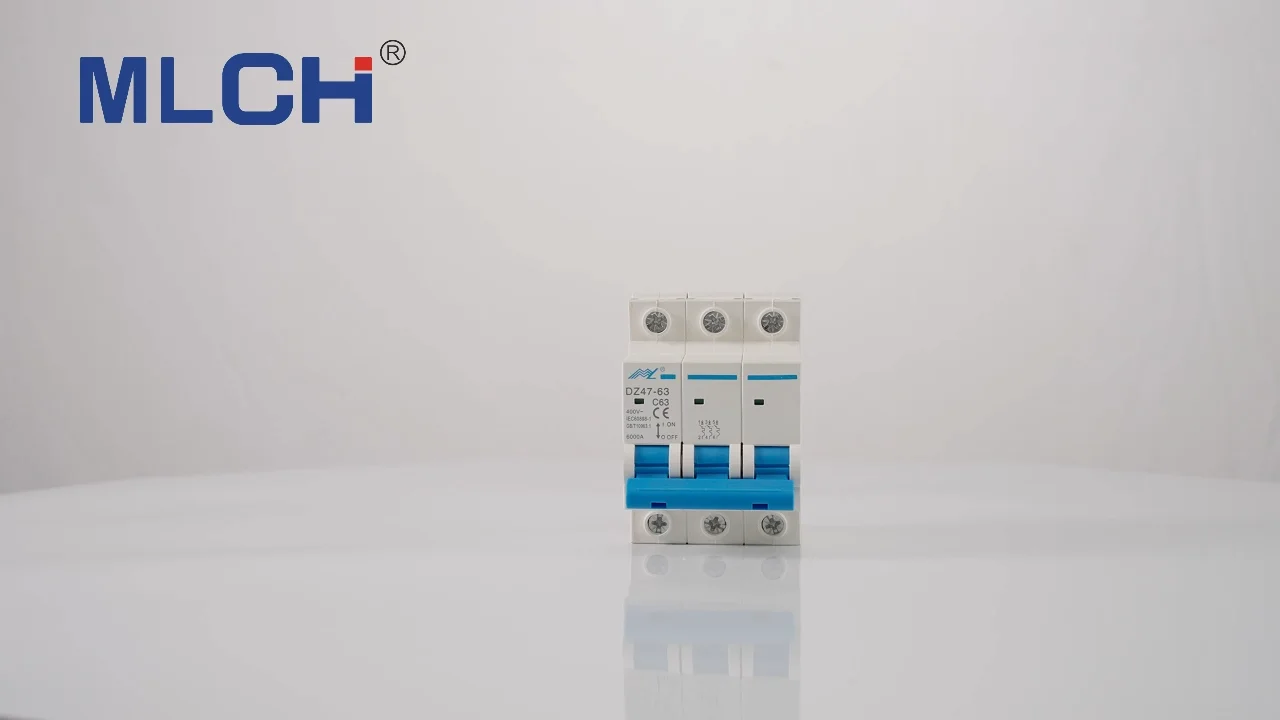 Dz47-63 Ac Dc Mcb Miniature Circuit Breaker 10a16a20a25a32a40a50a63a16 Amp 3 Phase Circuit ...