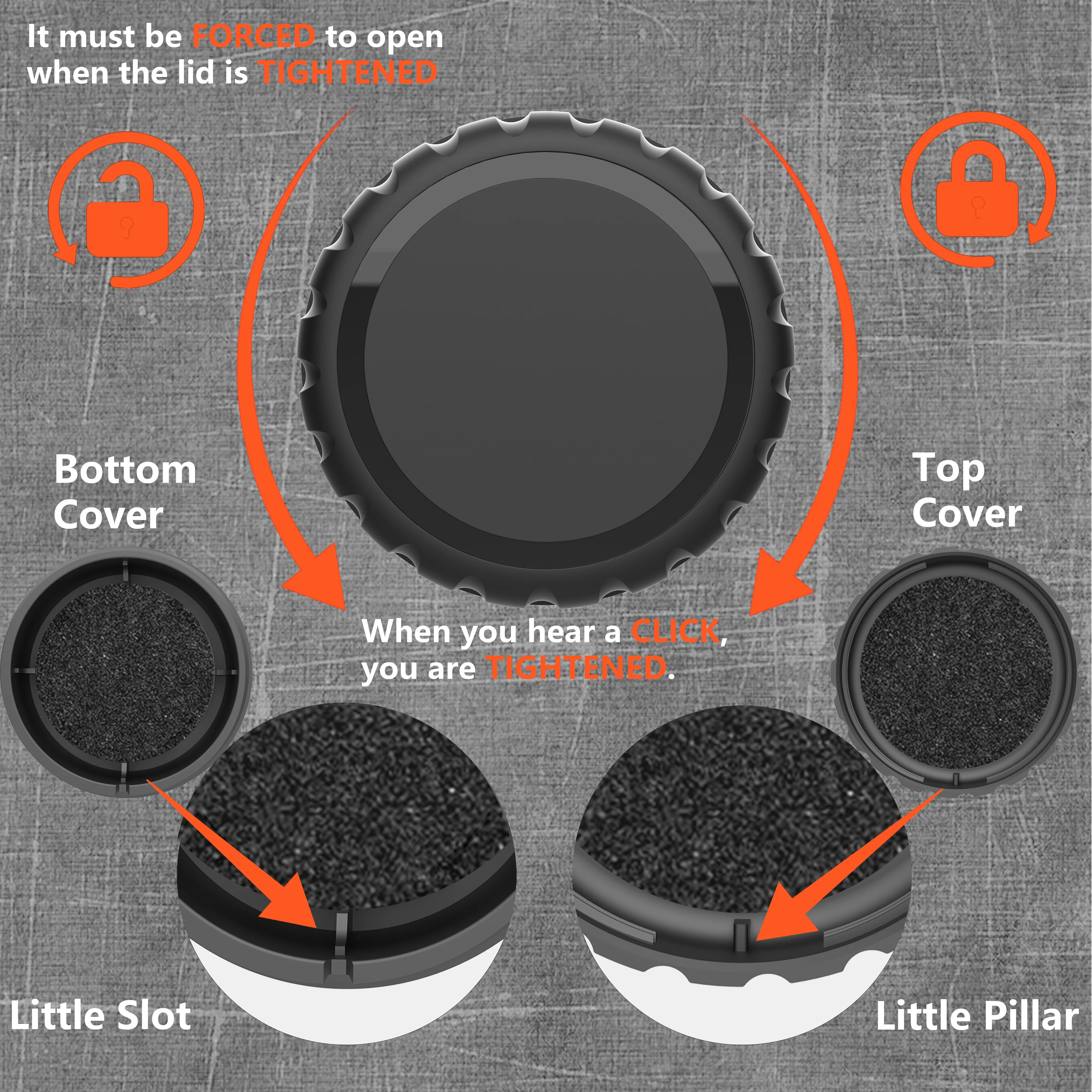 IP68 Waterproof Sticker Mount for AirTag Hidden Holder case Car Mount ...