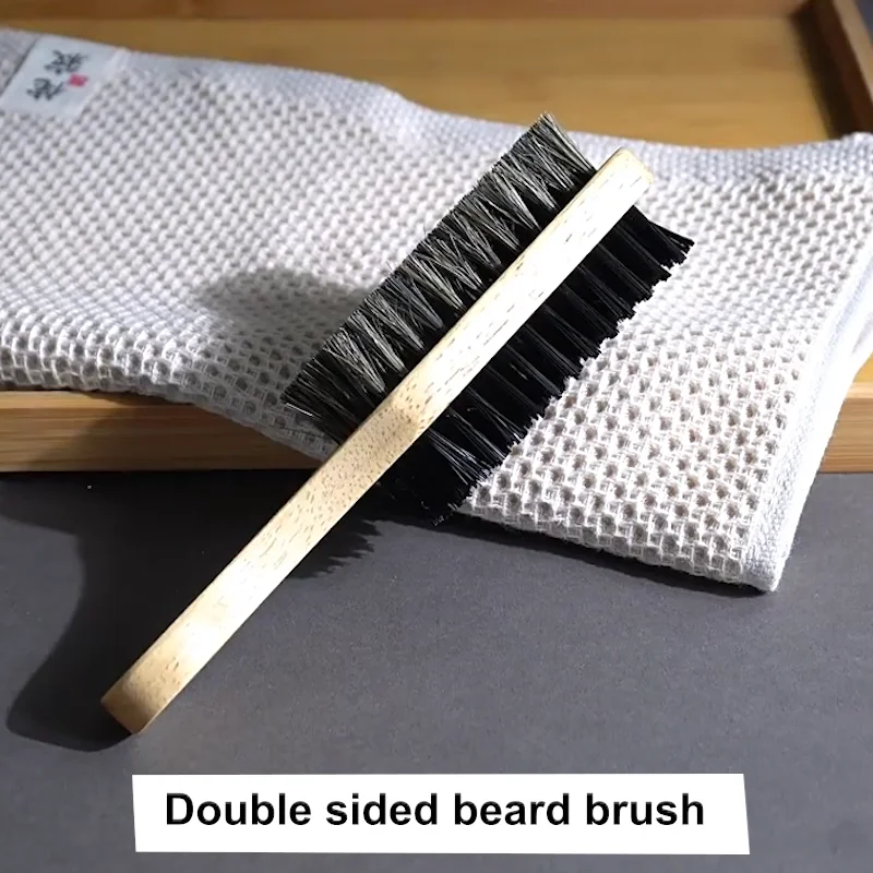 Black Double-sided Wild Boar Hair Wood Brush,Hair Salon,Hair Cleaning ...