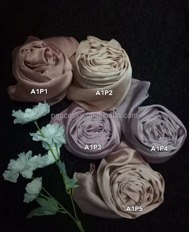 Model Hijab Hot - Trendy Silk Crepe Hijab Selling Fast
