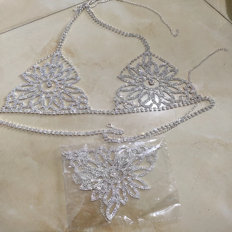 Wholesale Women Sexy Body Jewelry Rhinestone Gold Silver Sequin Panties