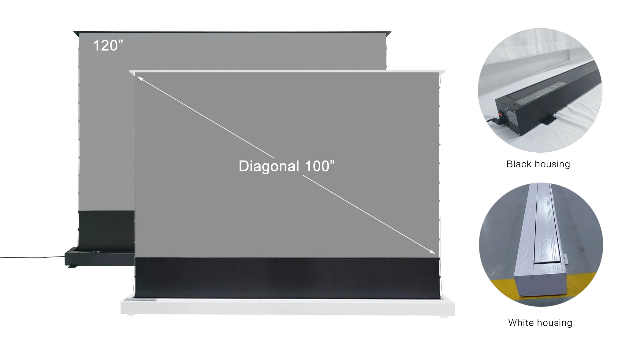120inch Motorized All Laser Projector Screen - Intelligent Cabinet