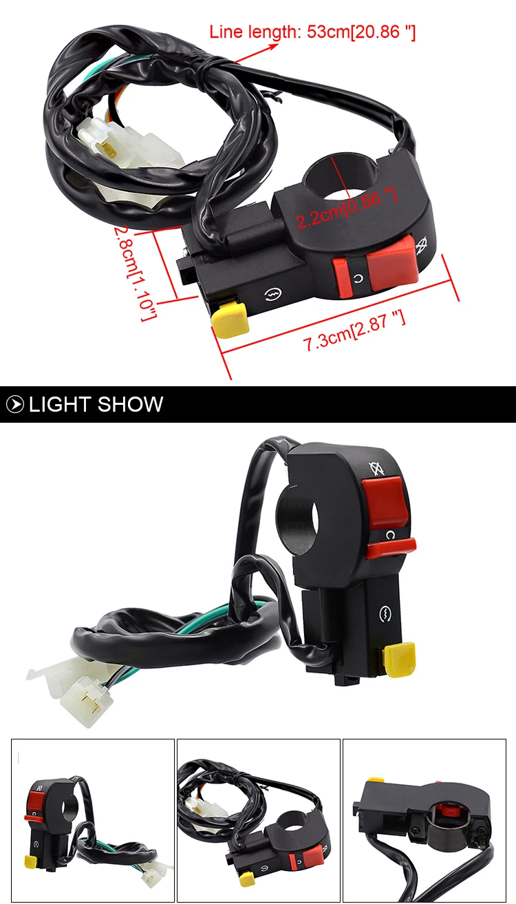 Multifunction Combination Handlebar Switch 12v/10a Motorcycle Hazard ...