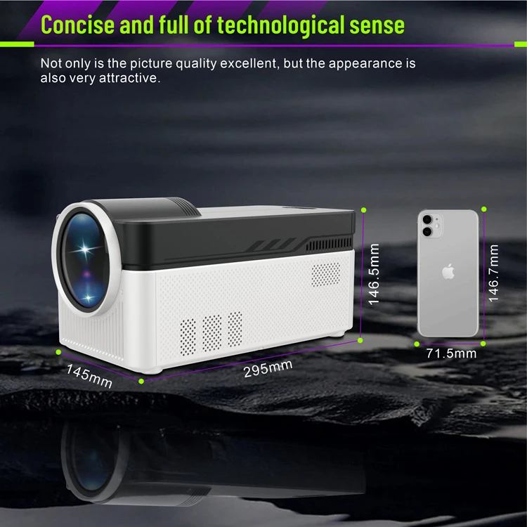 2025 HY450 Projector - 4K Full HD 1080P Home Theater Mini