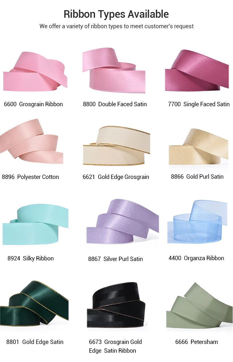 Yama Ribbon OEM 3D Puff Foil Gold Printed Satin Grosgrain