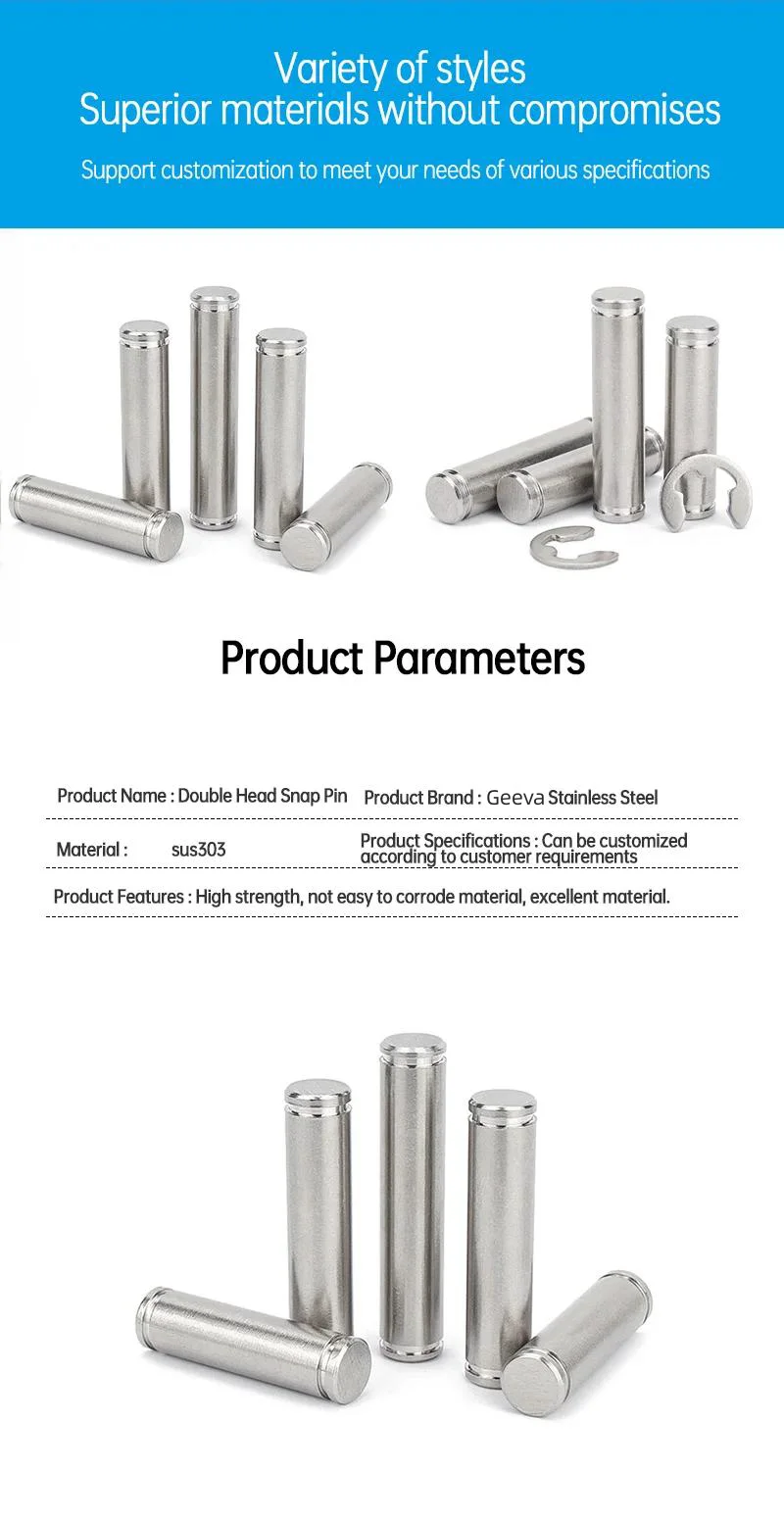 SUS303 Grooved Pin Shaft Double Head Stainless Steel Clevis Pins Without Head| Alibaba.com