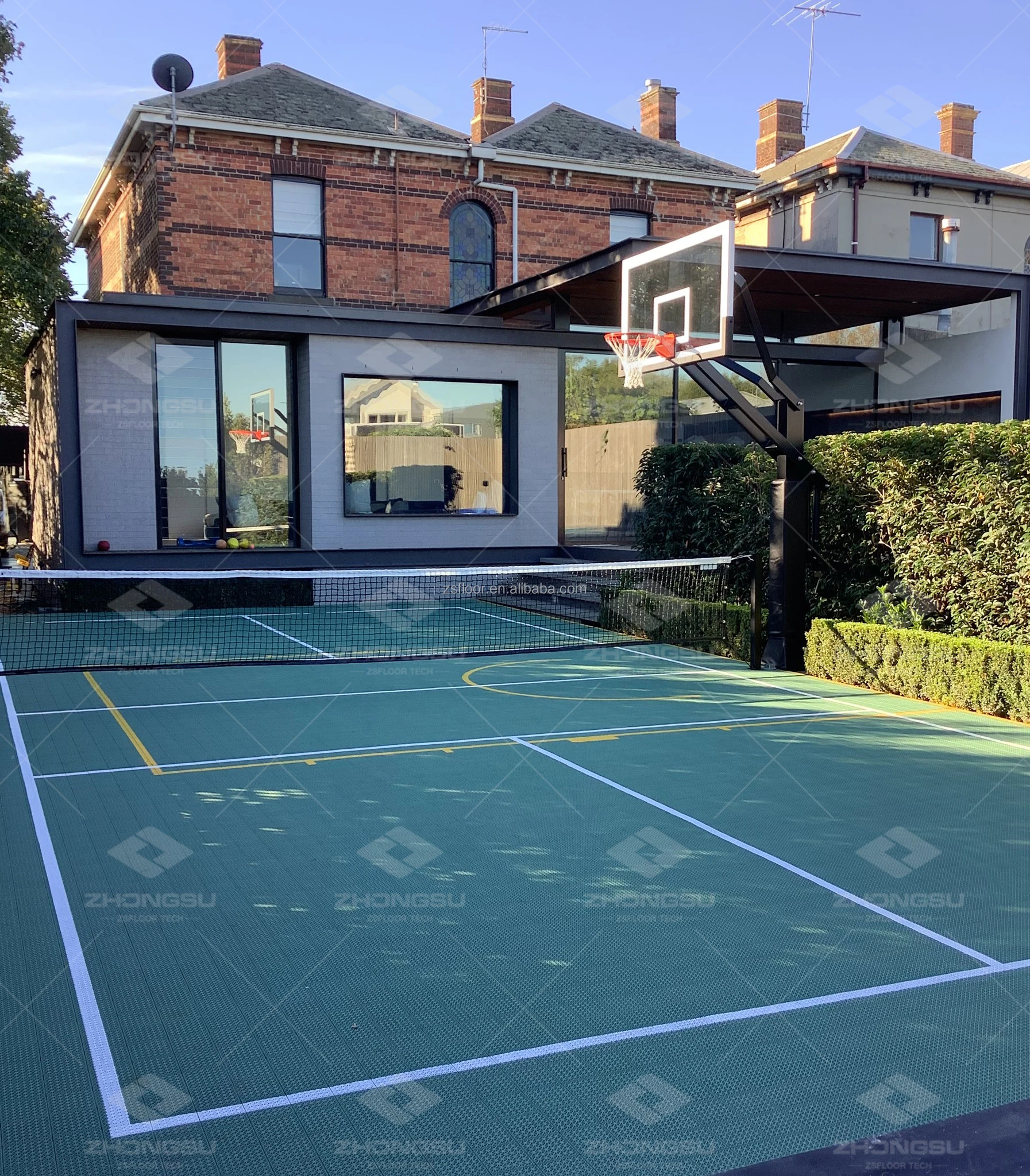Modular 30' X50' Outdoor Backyard Home Pickleball Court Kits for Sale ...