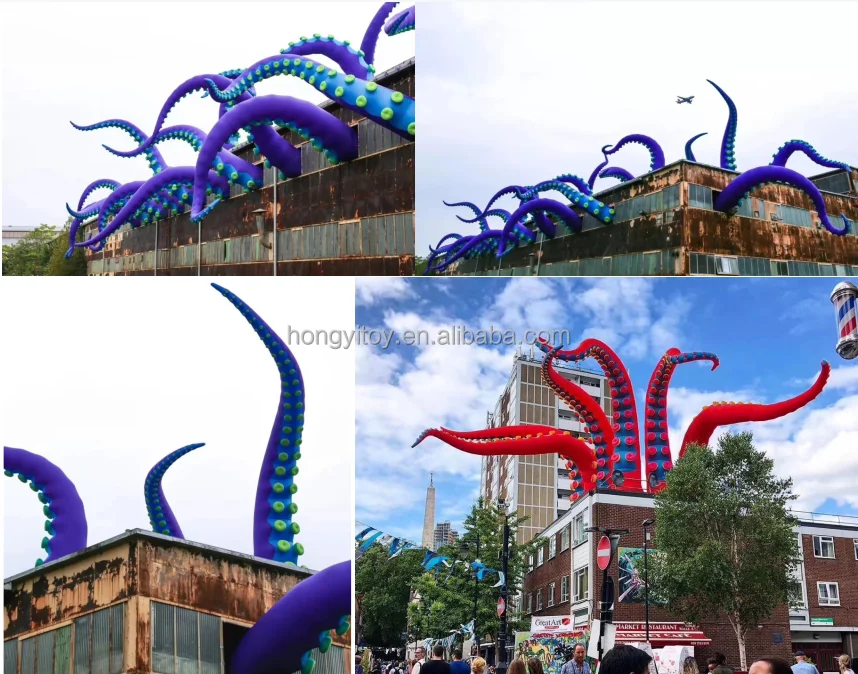 Hongyi Inflatable Custom Octopus Tentacle With LED Halloween Decoration ...