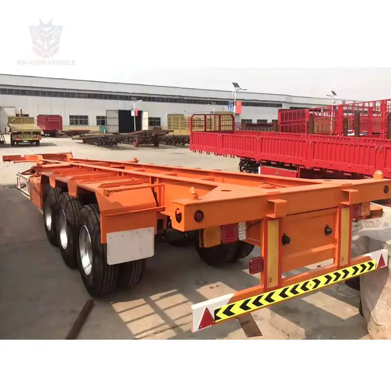 3 Axles Skeletal Chassis Container Carrier 40FT Container Skeleton Semi Trailer| Alibaba.com