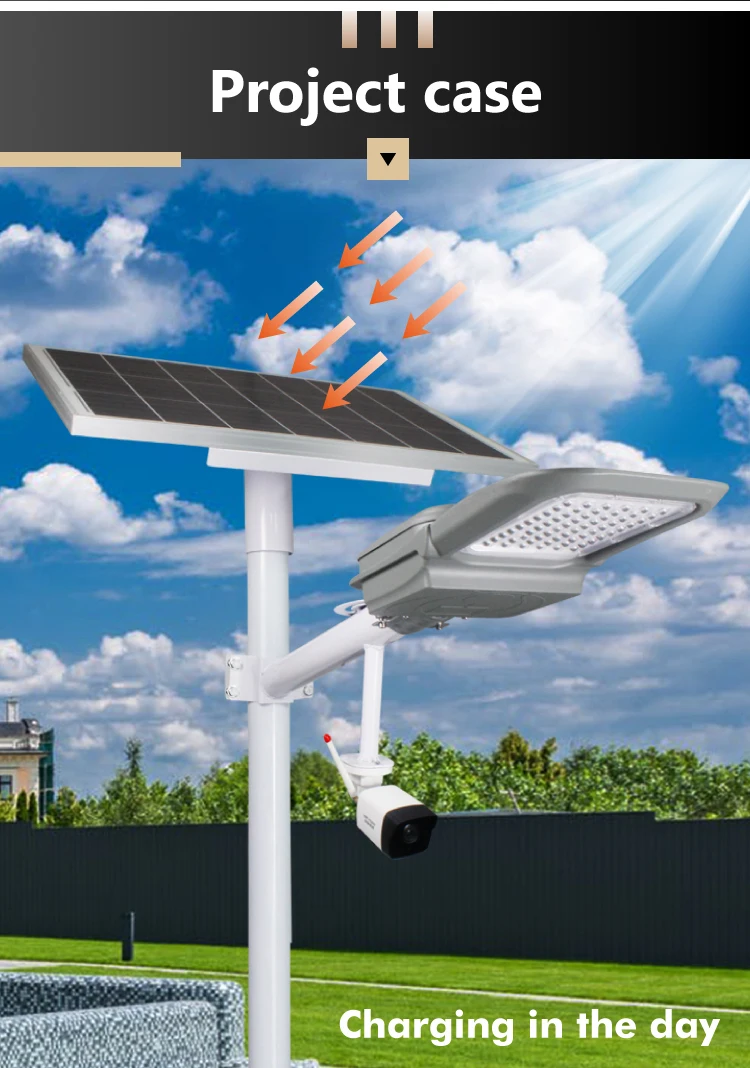 CCTV Camera Ip65 Waterproof Solar Street Light with Wifi 4g