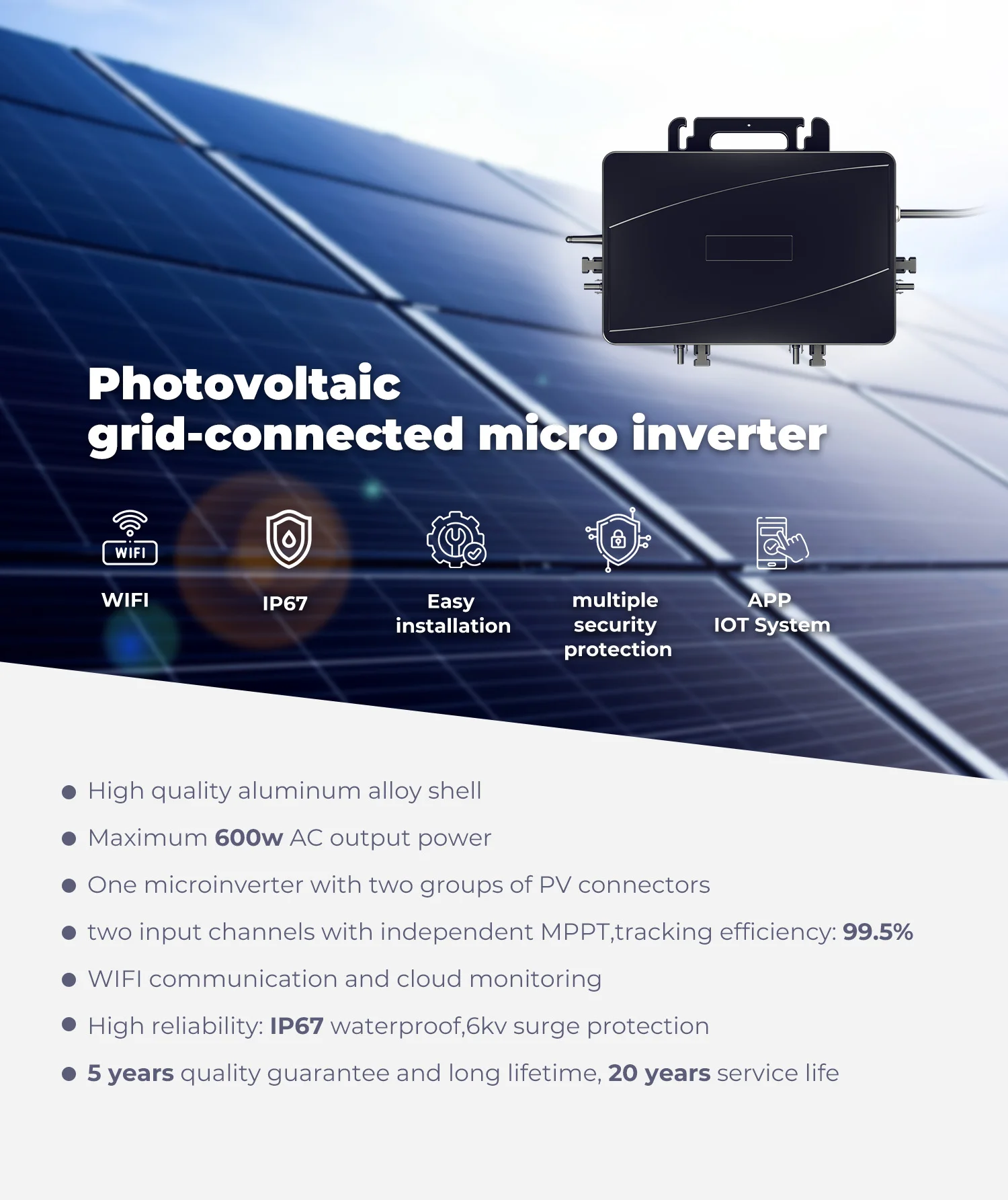 Split Phase Grid Tie Solar Mini Micro Inverters Invert 3kw 5kw 10kw 12v ...