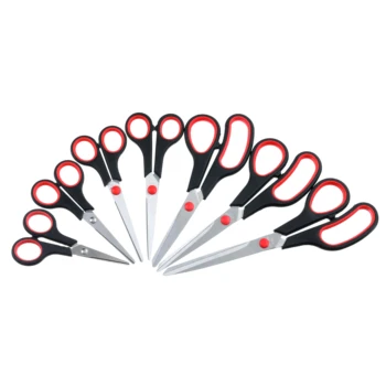Household Scissors Practical 7" Rubber Grip Handle Office Scissors Left ...