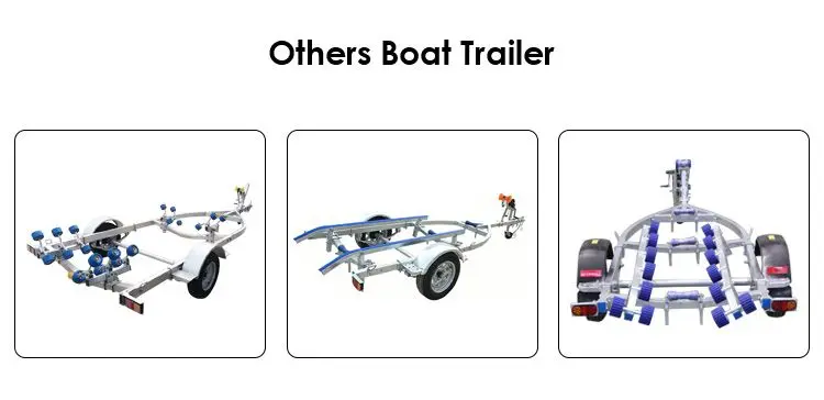 14 Foot Aluminum Boat Trailer Inflatable Boat Trailer Galvanized Double ...