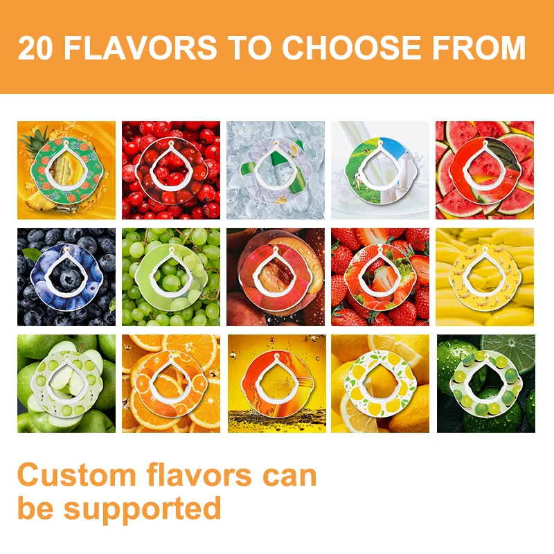 7 Pcs Flavors-Pod for Air Bottle up - Fruit Fragrance Rings