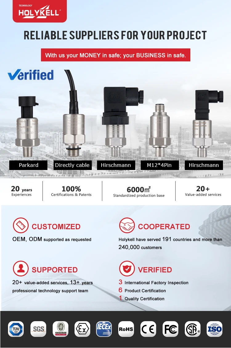 Holykell HPT300 Series Pressure Transmitter - Low Cost & Accurate