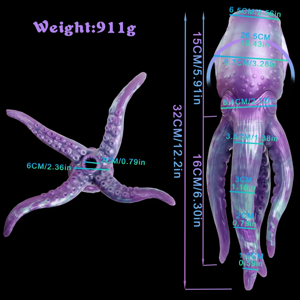 GEEBA Octopus Pocket Pussy - Fantasy Male Masturbator, Silicone Sex Toy ...