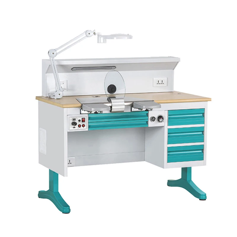 Single Or Double Dental Lab Equipment Work Station Desk Stainless Steel ...