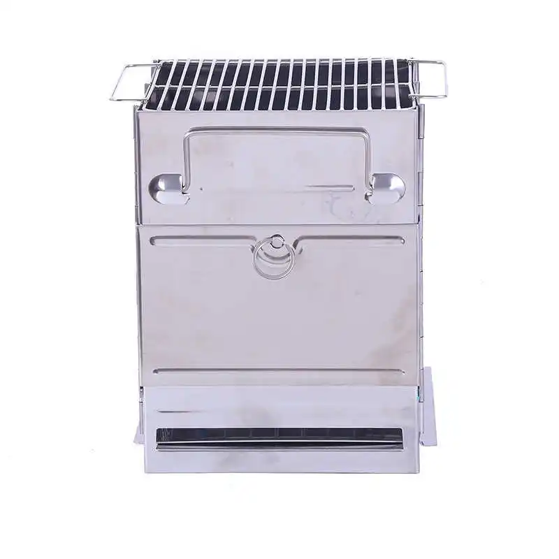 Stainless Steel One-piece Fire Pit Square Barbecue Grill Outdoor ...