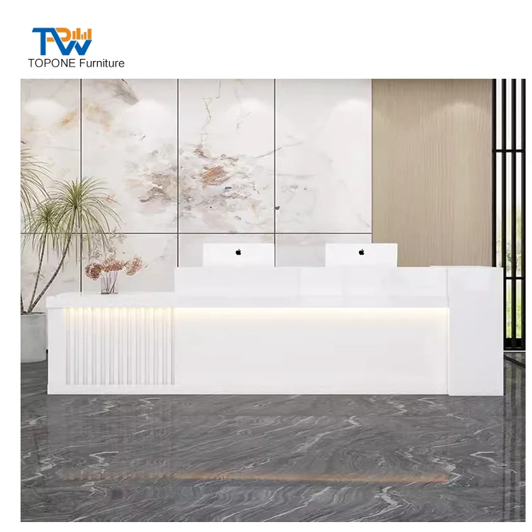 Company Reception Desk Simple and Modern Design Consultation Welcome ...
