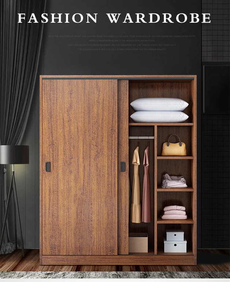Bedroom Furniture Wardrobe Almirah Lemari Armario Imprint Cabinet 2 ...