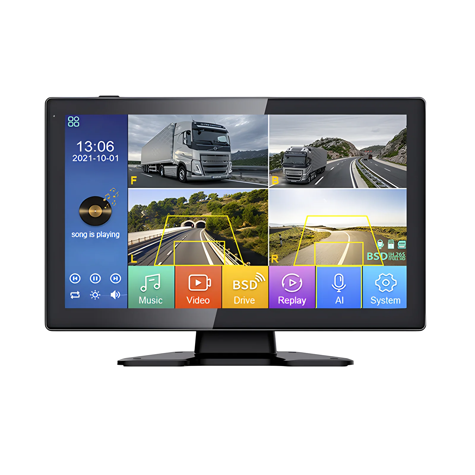 10 AI AHD Monitor BSD 4 Channel Blind Zone for Vehicle Truck| Alibaba.com