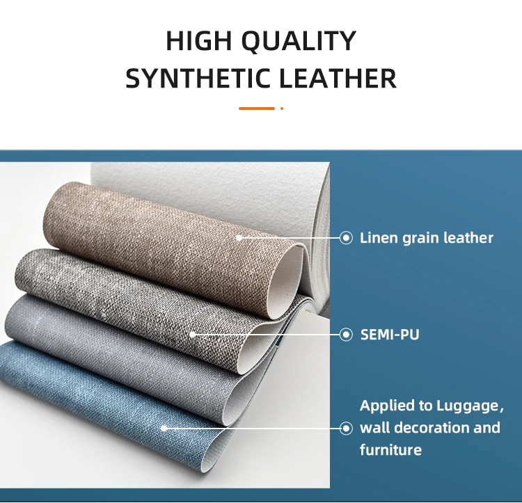 New Design Linen Synthetic Vegan Leather Roll - Durable & Stylish