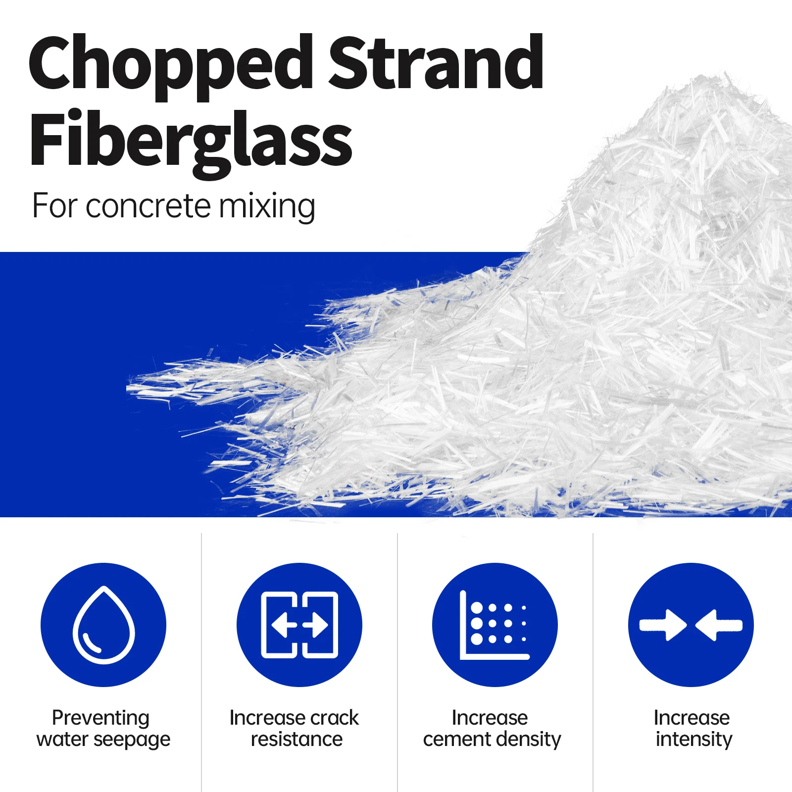 12mm Ar Glass Fiber Chopped Strand For Reinforced Concrete Panels ...