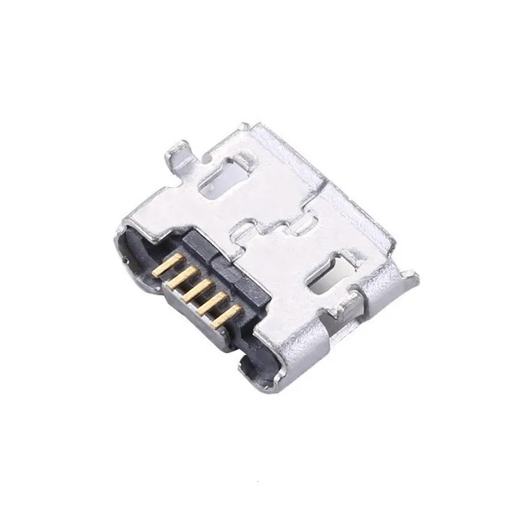 Micro USB Type B 5 Pin Female Connector Horizontal SMT Mounting Rolled ...