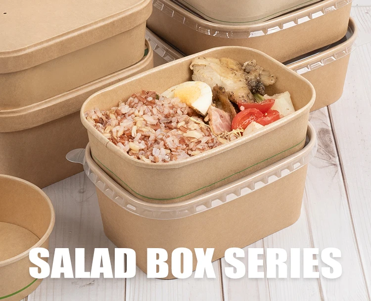 OOLIMAPACK Disposable Biodegradable Paper Salad Bowl Lid