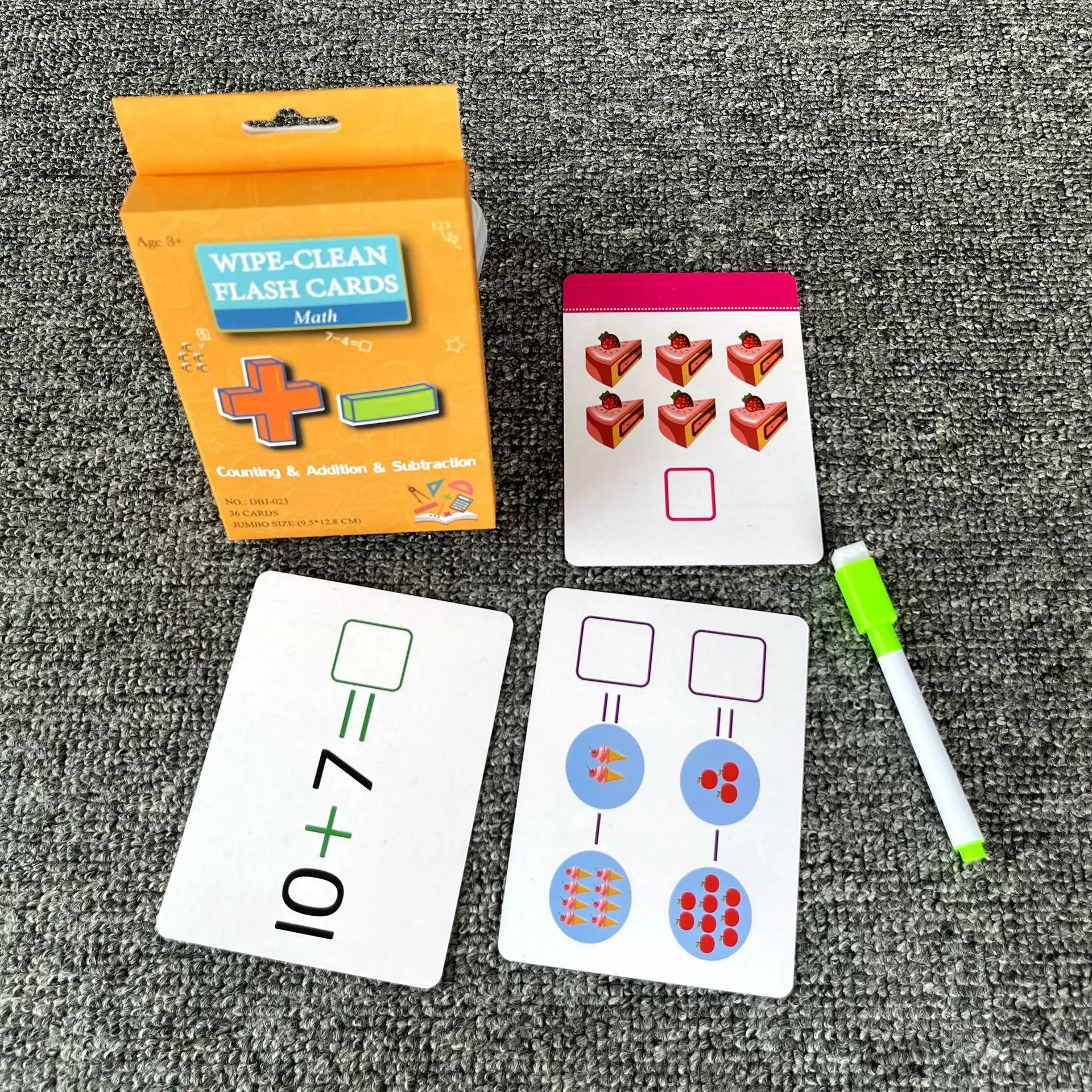 Wipe-clean Alphabet Flash Cards Learning Toy Educational Preschool ...