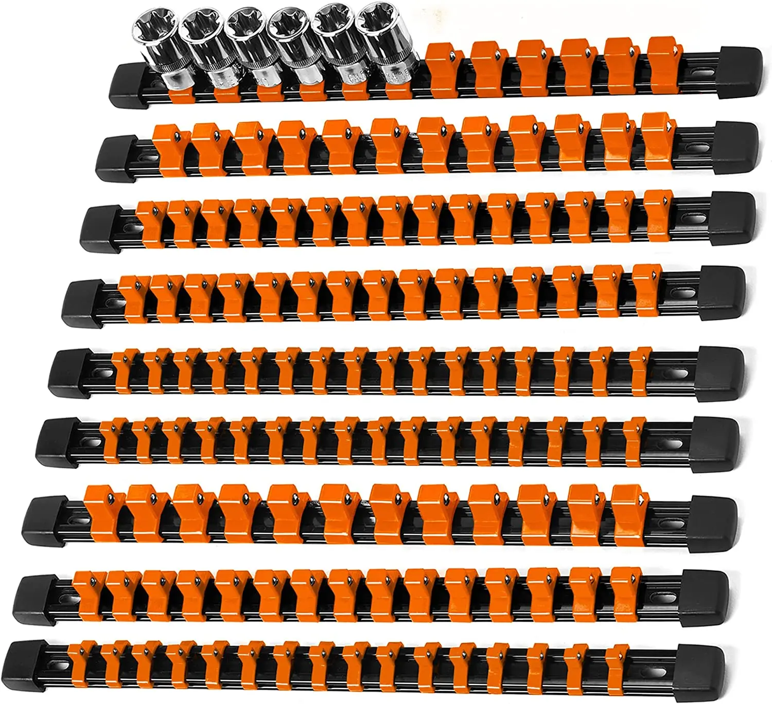 Socket Organizer Set ABS - Orange Socket Holder, Premium Quality 9 ...