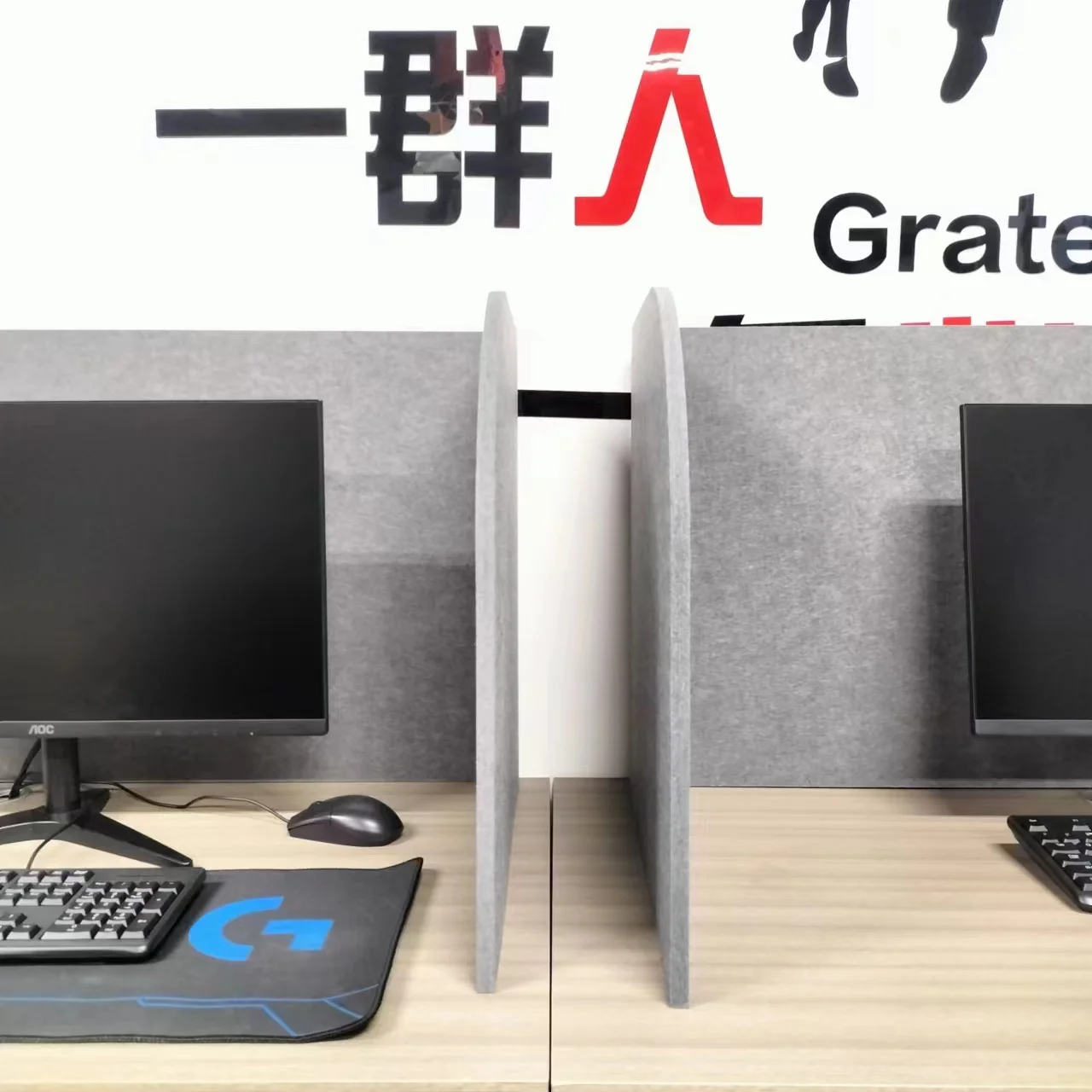 OEM Felt Acoustic Office Desk Partition Privacy Screen Noise Control ...