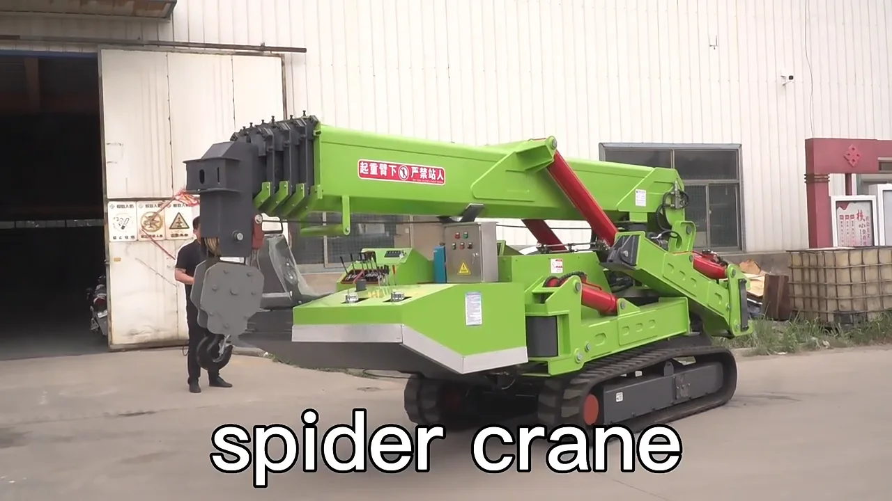 Crawler Crane Telescopic Boom 8t Spider Crane Small Volume Heavy Weight ...