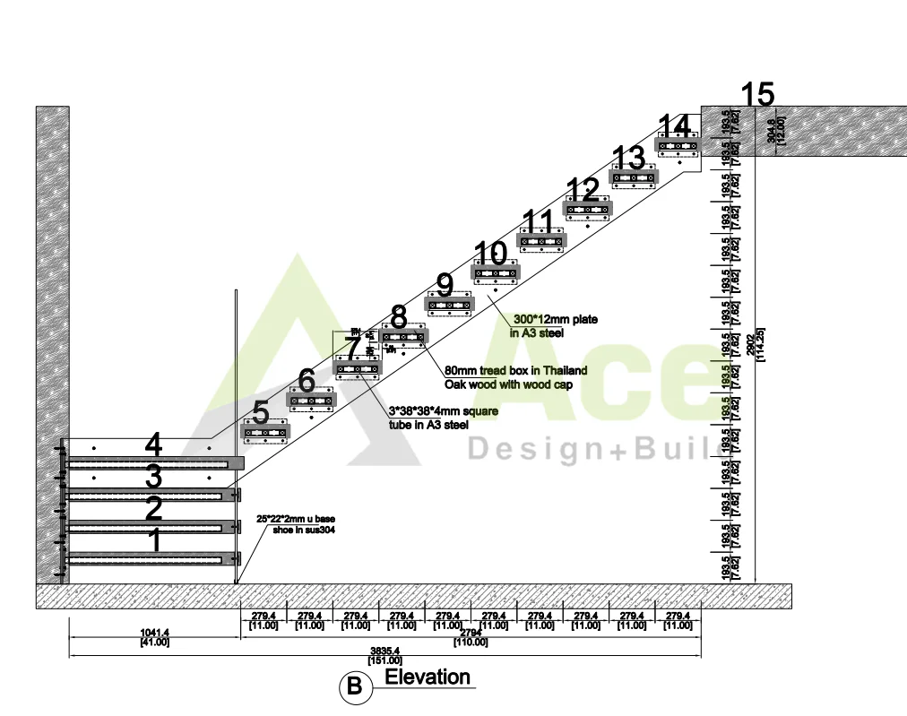 ACE Floating Stair Tread Brackets - Durable & Stylish