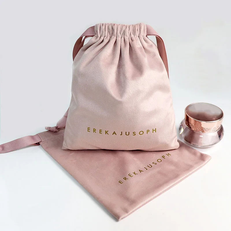 Custom Printed Velvet Drawstring Bags - Luxury Gift Pouches